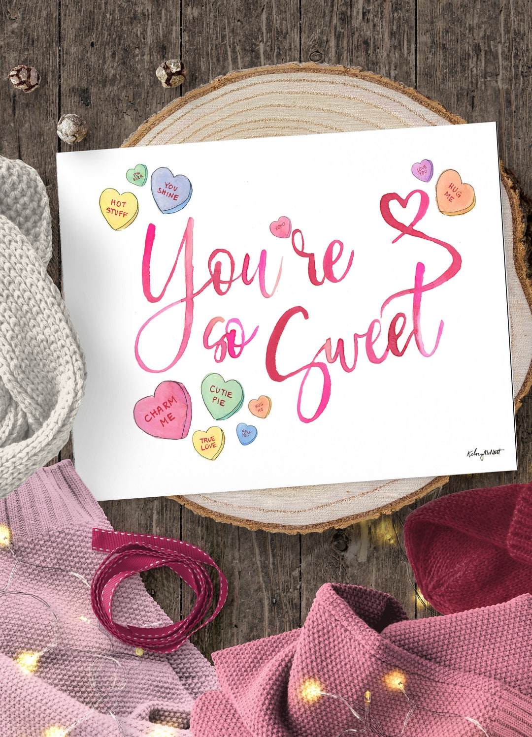 You're so Sweet Quote Print, Valentines Day Print, Love Wall Art ...