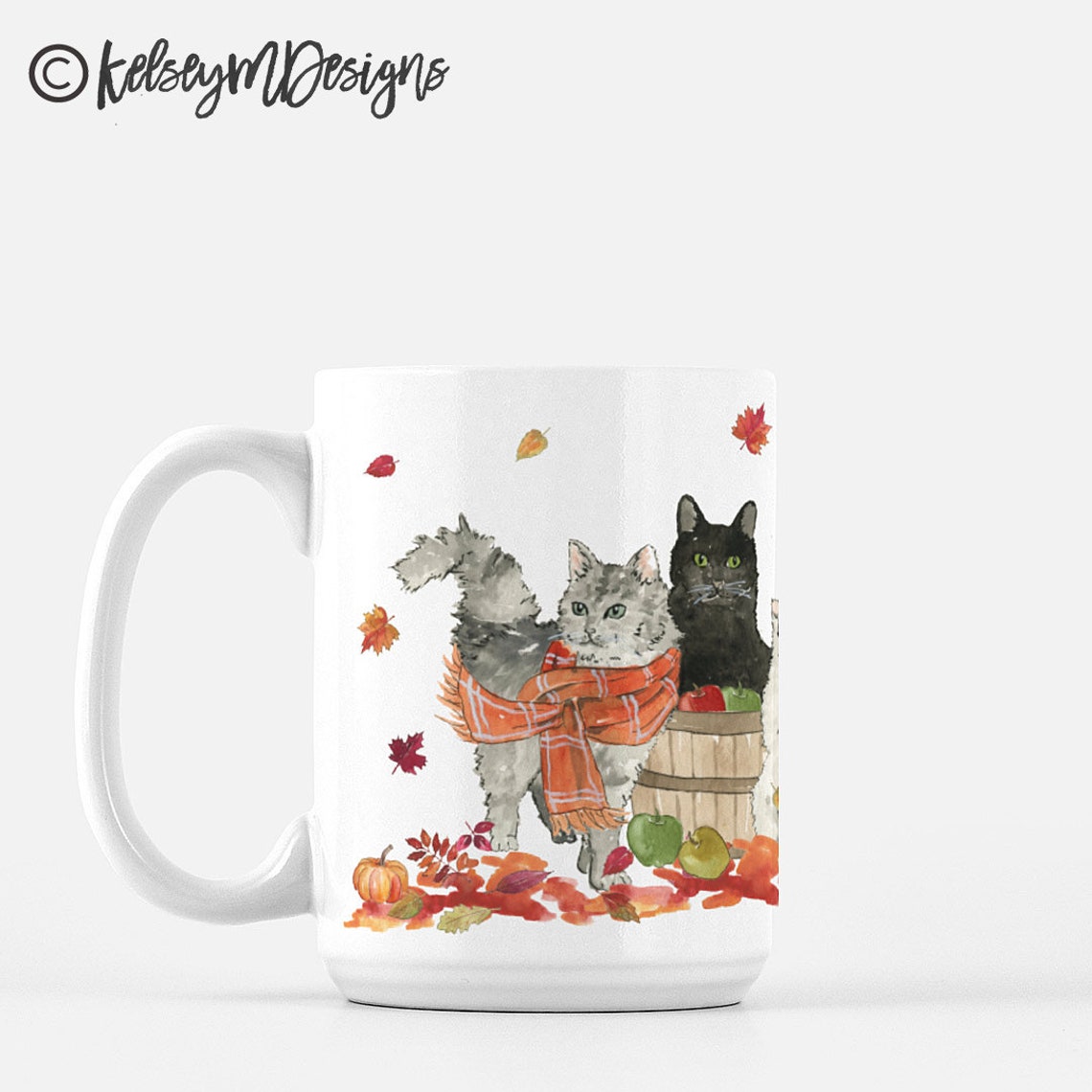 Halloween Cats Fall Mug, Fall Coffee Mug, Fall Decor, 15 Oz Mug ...
