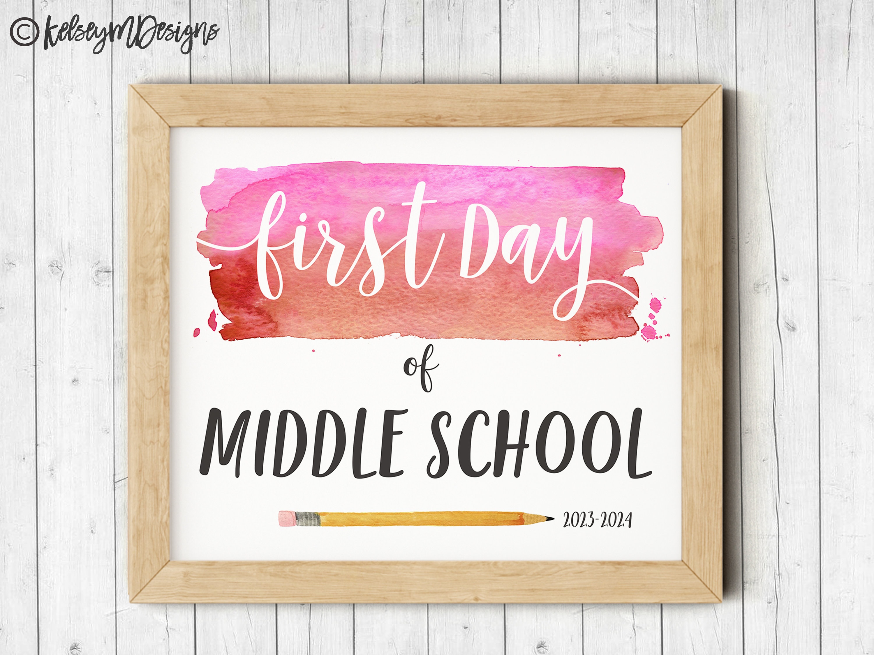 First Day of Middle School Printable Sign First Day of School - Etsy