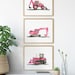 Set of 3 Pink Construction Vehicle Prints, Kids Gallery Wall Art, Girl ...