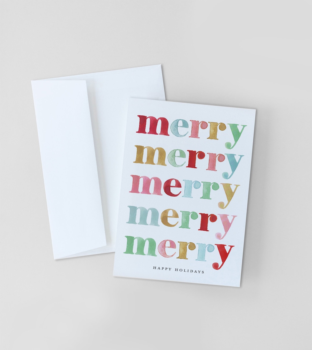 CHRISTMAS CARDS, Merry Christmas Greeting Card, Colorful Christmas ...