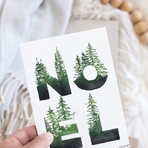 Noel Christmas Print, Holiday Decor, Christmas Tree Art Print ...