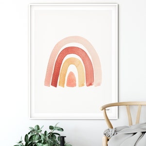 Rainbow Printable, Digital Rainbow Wall Art, Rainbow Art Print, Kids ...