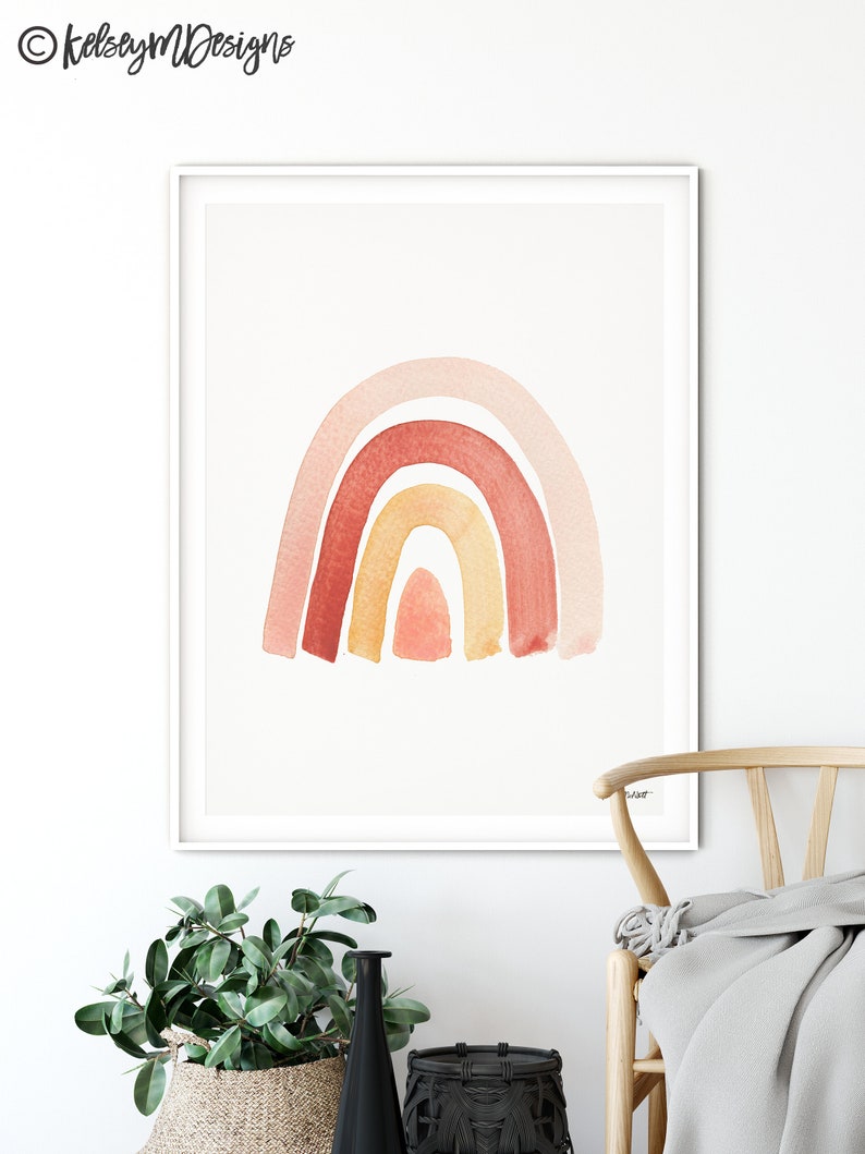Rainbow Printable Digital Rainbow Wall Art Rainbow Art | Etsy