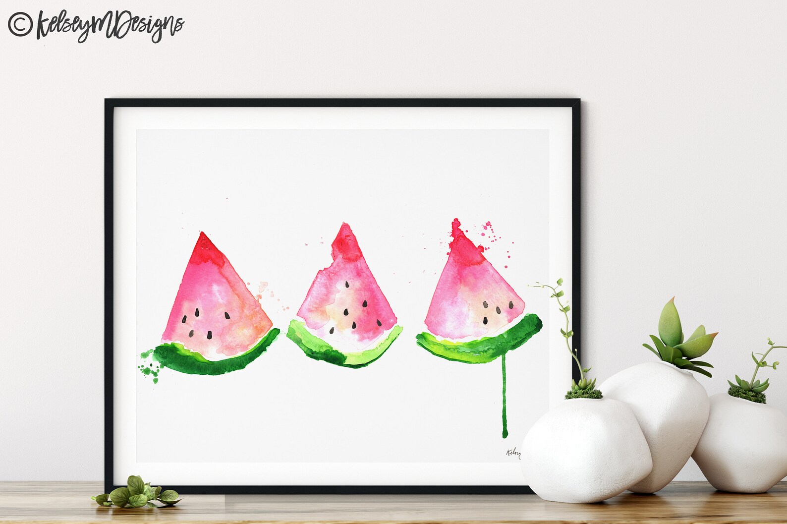 Watermelon Wall Art Watermelon Decor Kitchen Art Print | Etsy