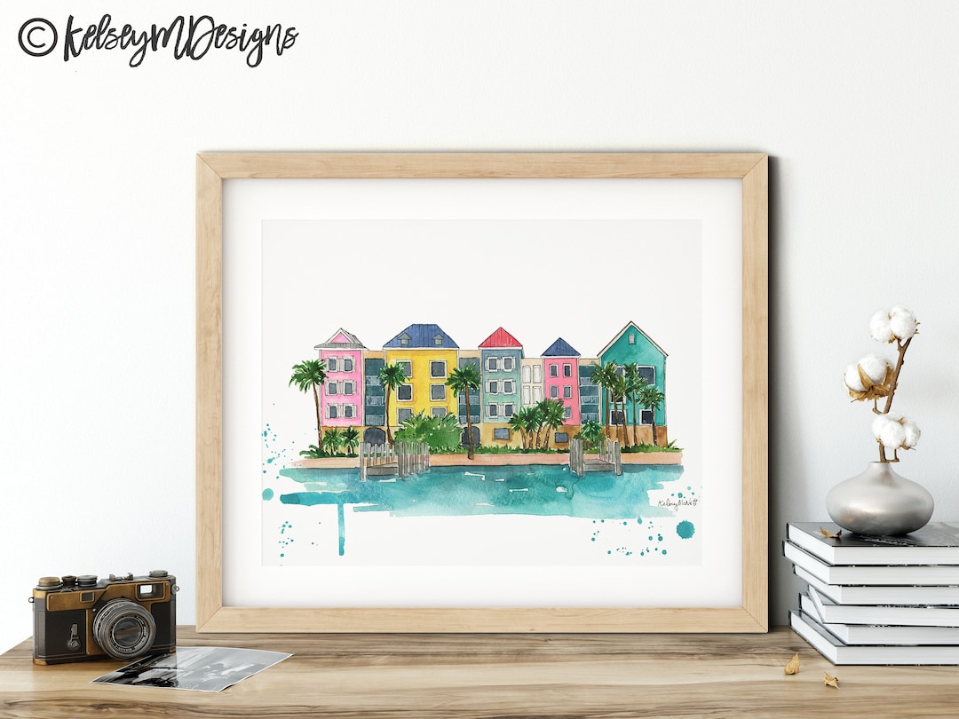Bahamas Painting, Nassau Bahamas Print, Caribbean Art, Watercolor ...