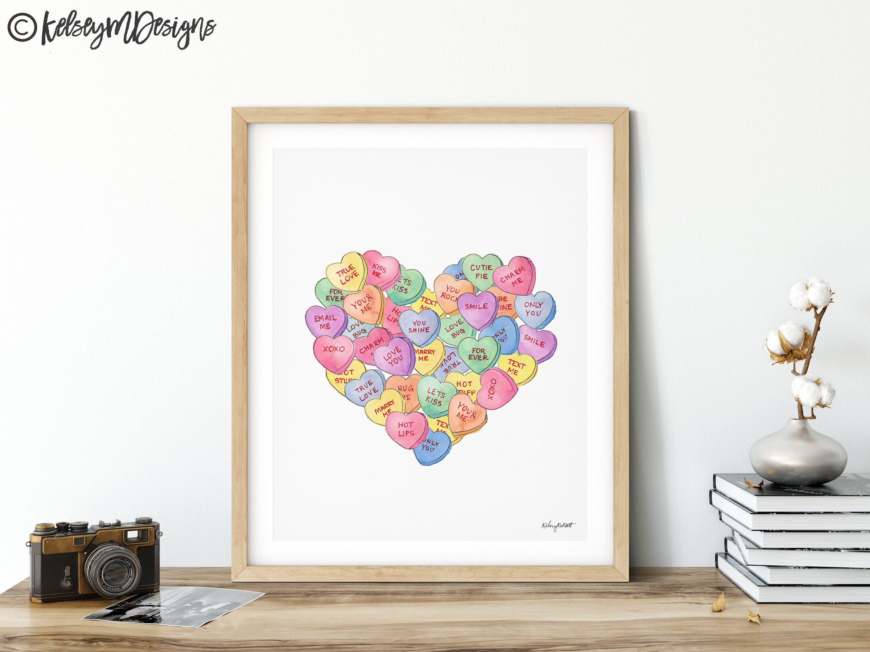 DIGITAL DOWNLOAD Conversation Hearts Printable Valentines | Etsy