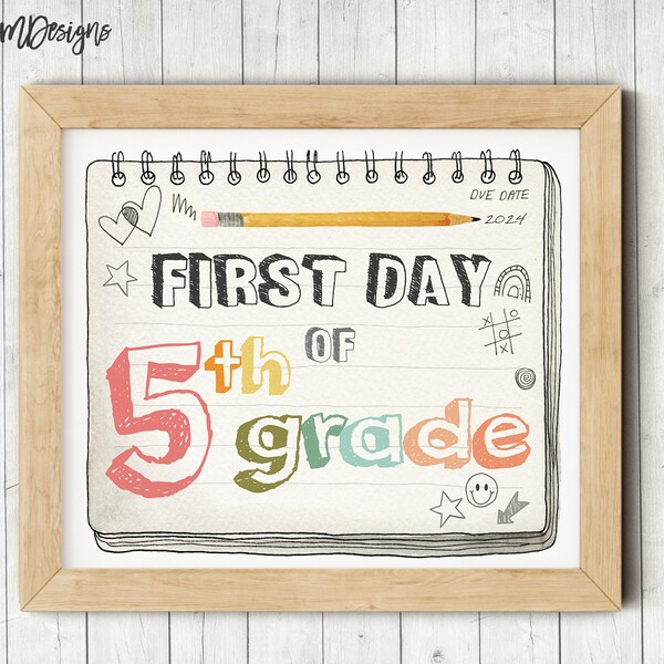 5th Grade Sign - Etsy