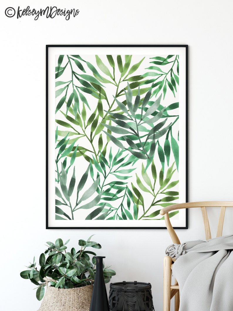 Leaf Print Botanical Illustration Watercolor Painting - Etsy
