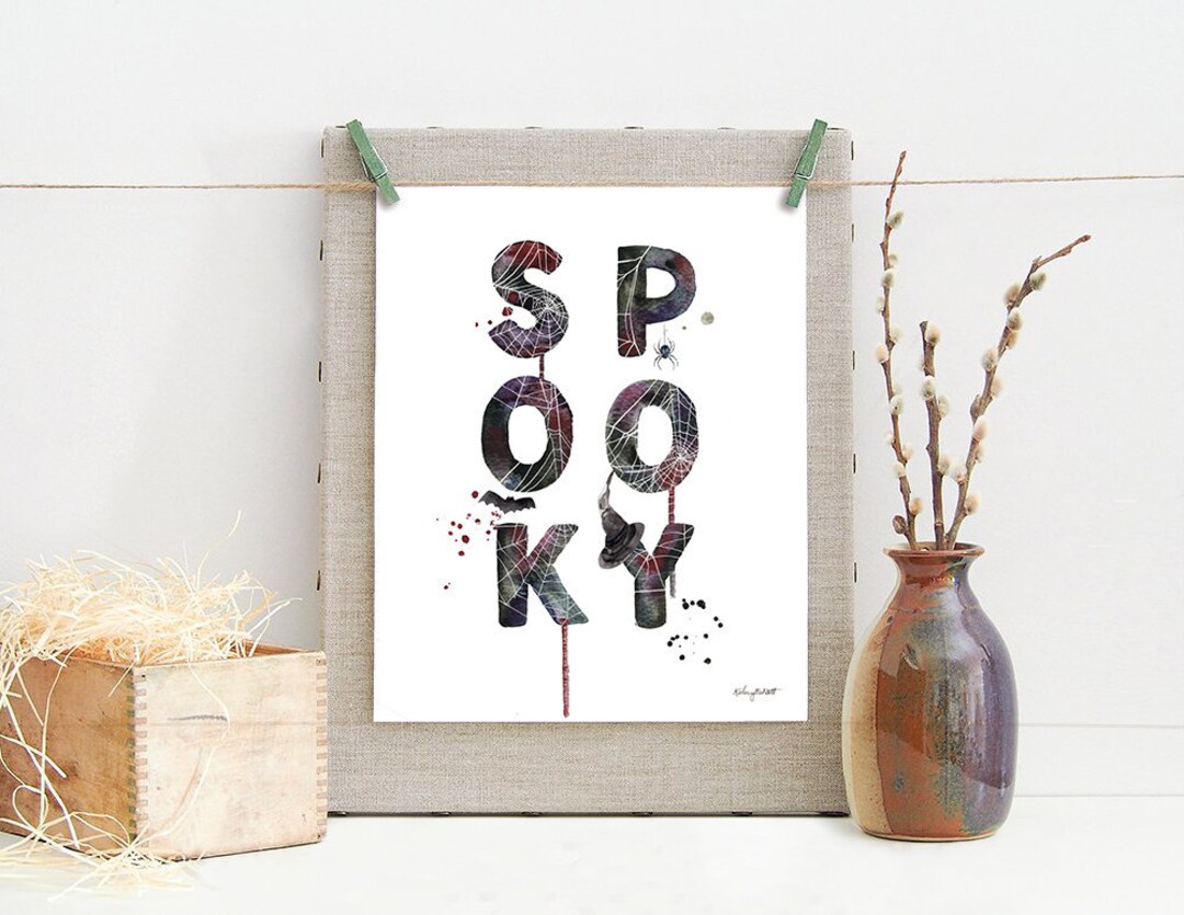 DIGITAL DOWNLOAD Halloween Spooky Wall Art, Halloween Decor, Fall Home ...