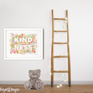 Kindness Quote Print, Watercolor Painting, Inspirational Quote Art ...
