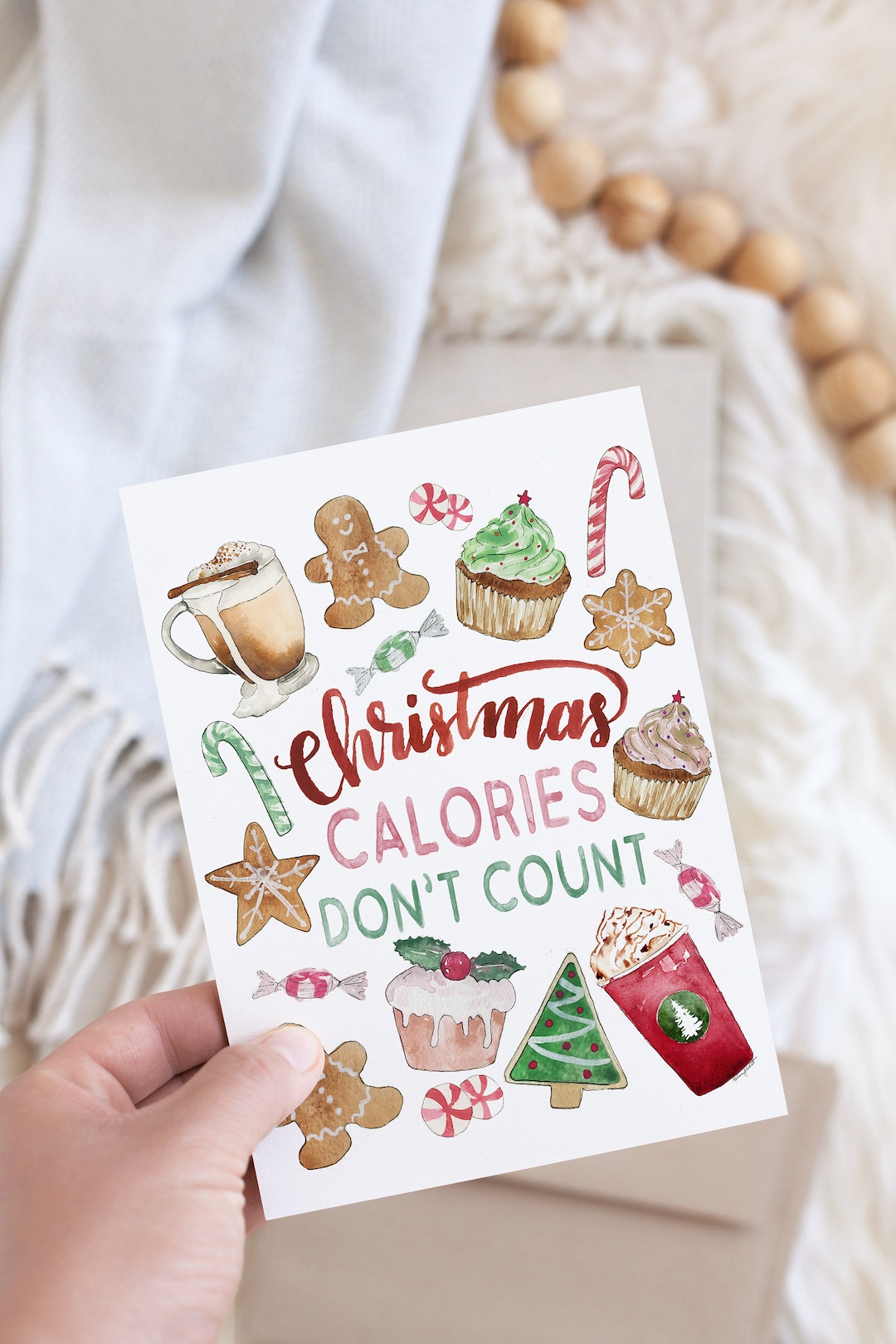DIGITAL DOWNLOAD Christmas Calories Dont Count, Kitchen Printable ...