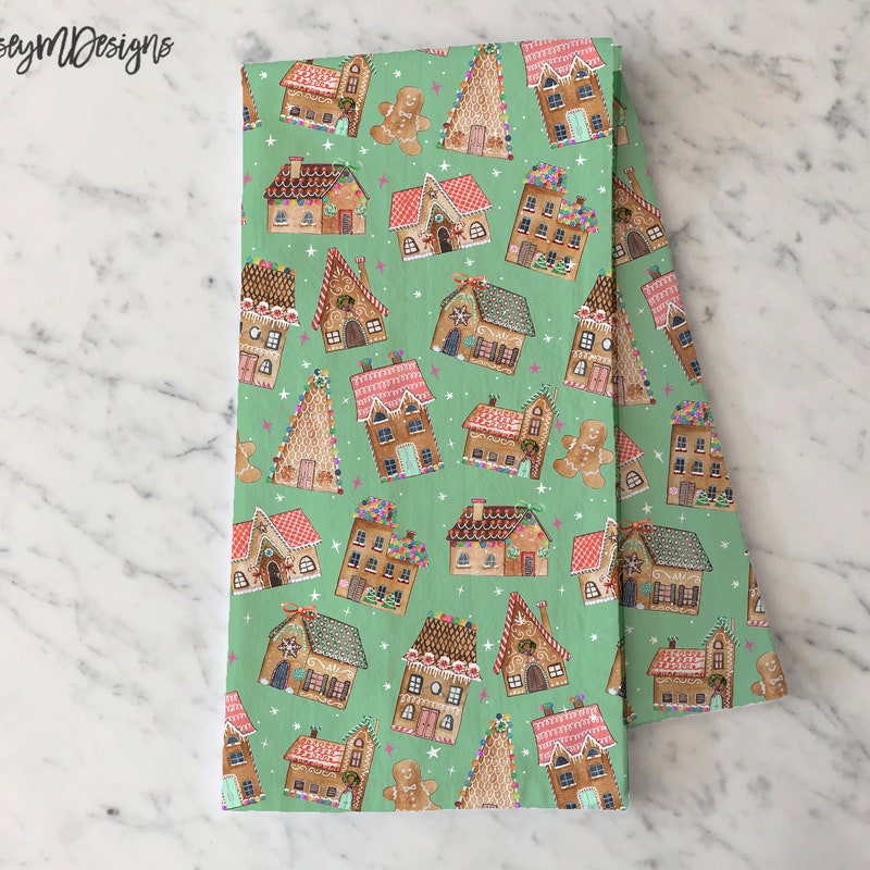 Gingerbread Kitchen Towel - Etsy