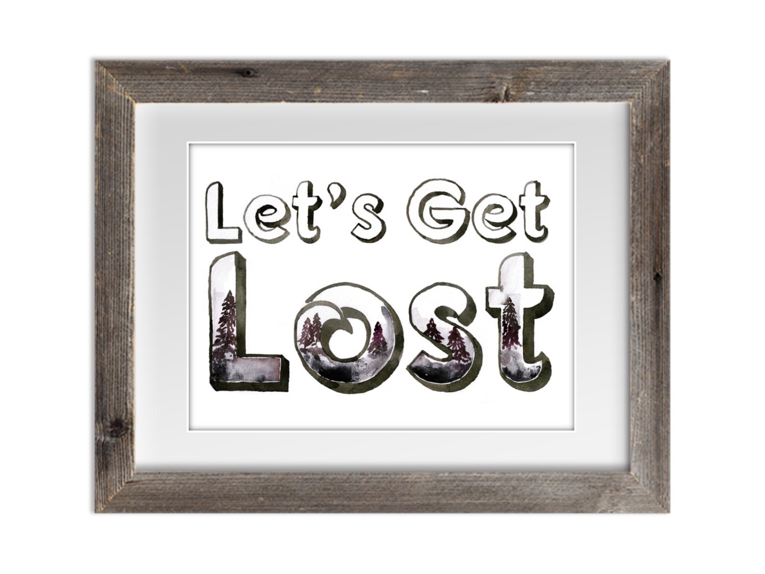 Let's Get Lost Watercolor Print of Original Painting for - Etsy