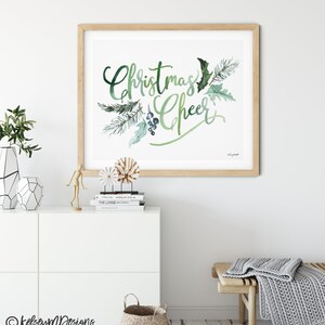 DIGITAL DOWNLOAD Christmas Cheer Printable, Pastel Christmas Print ...