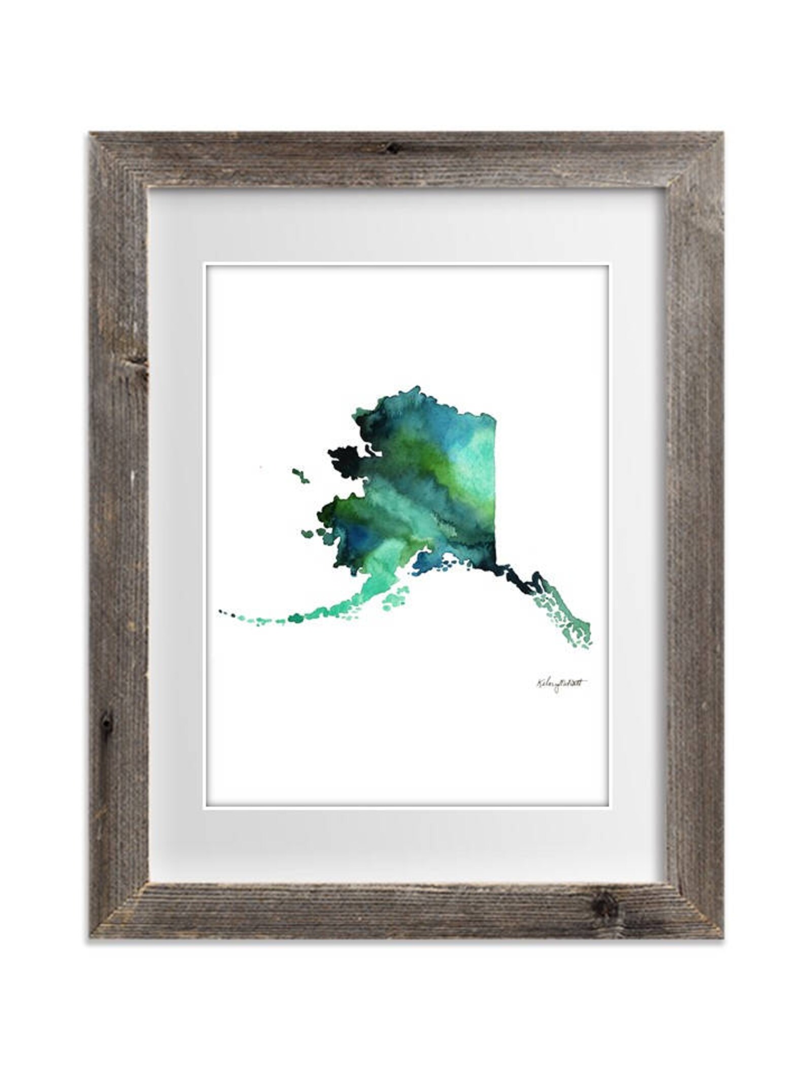 Alaska State Map Watercolor Print, Alaska Wall Art, Alaska Map Poster ...