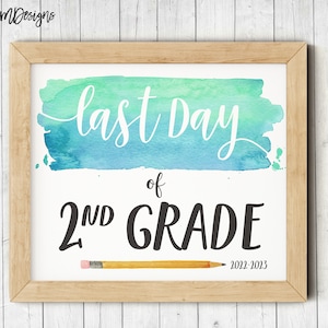 First Day of Second Grade Printable Sign First Day of School - Etsy