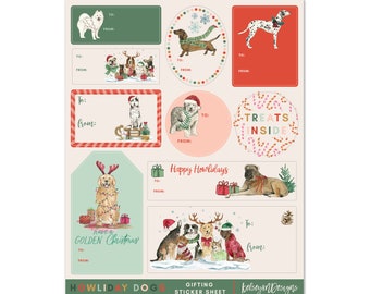 Christmas Gift Stickers, Christmas Labels, Holiday Gift Tags ...