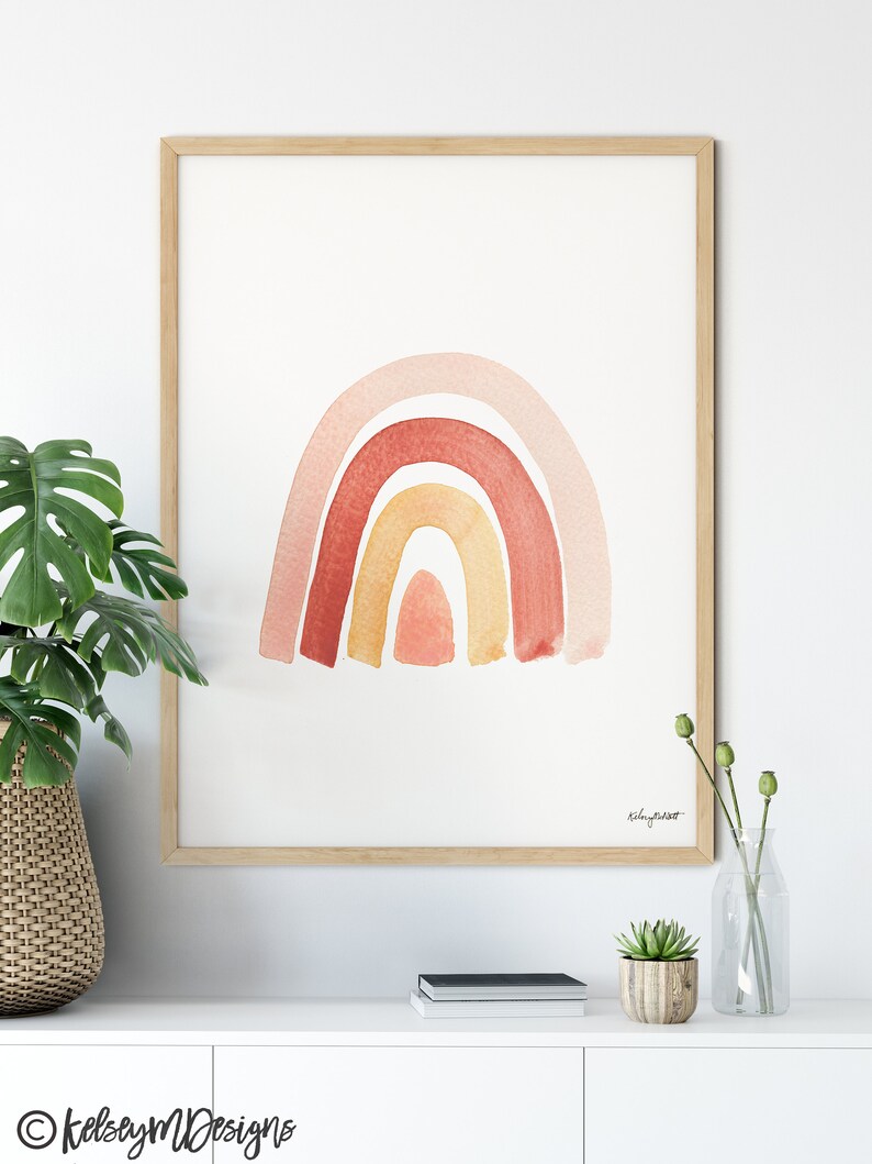 Rainbow Printable Digital Rainbow Wall Art Rainbow Art | Etsy