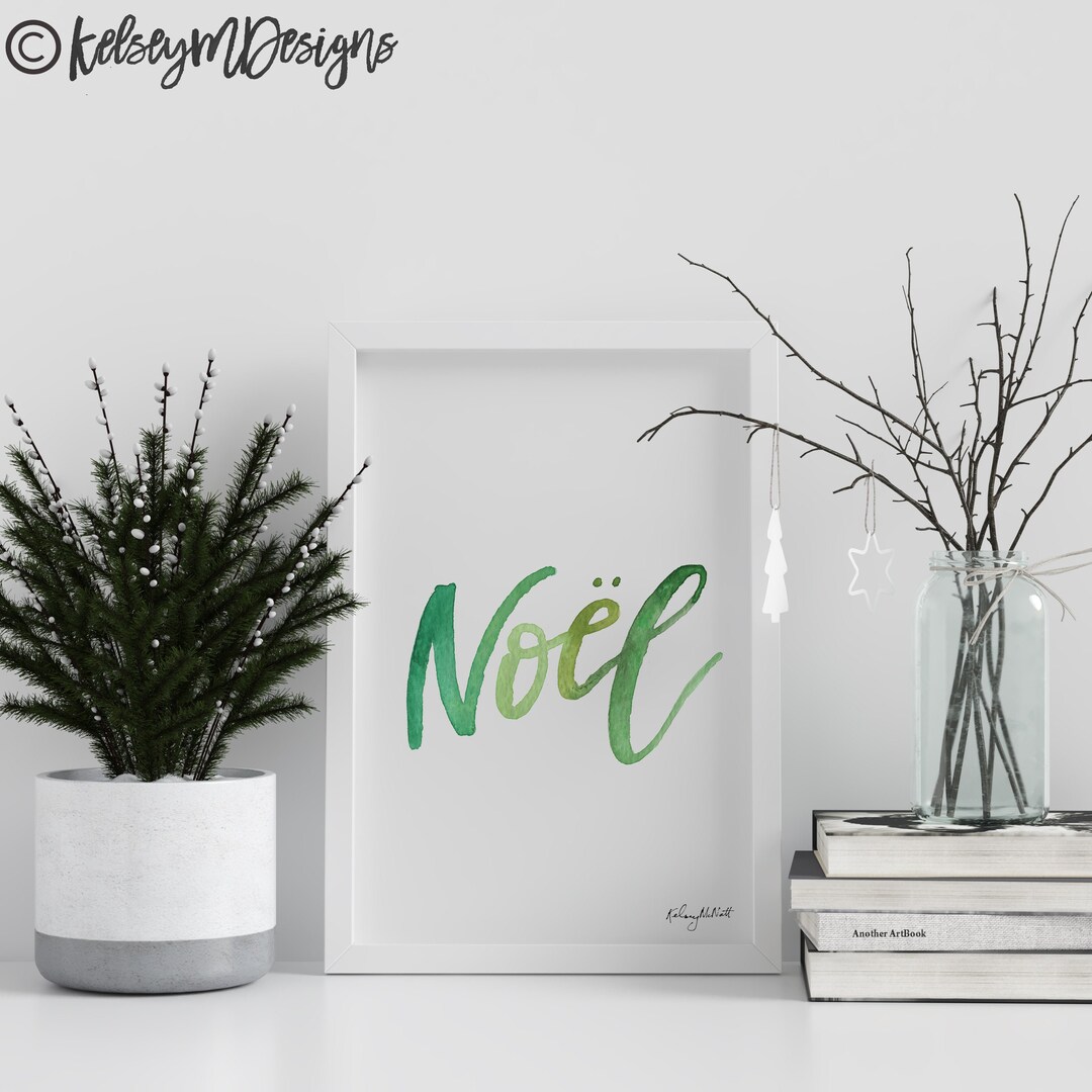 DIGITAL DOWNLOAD Green Noel Christmas Print Holiday Decor - Etsy
