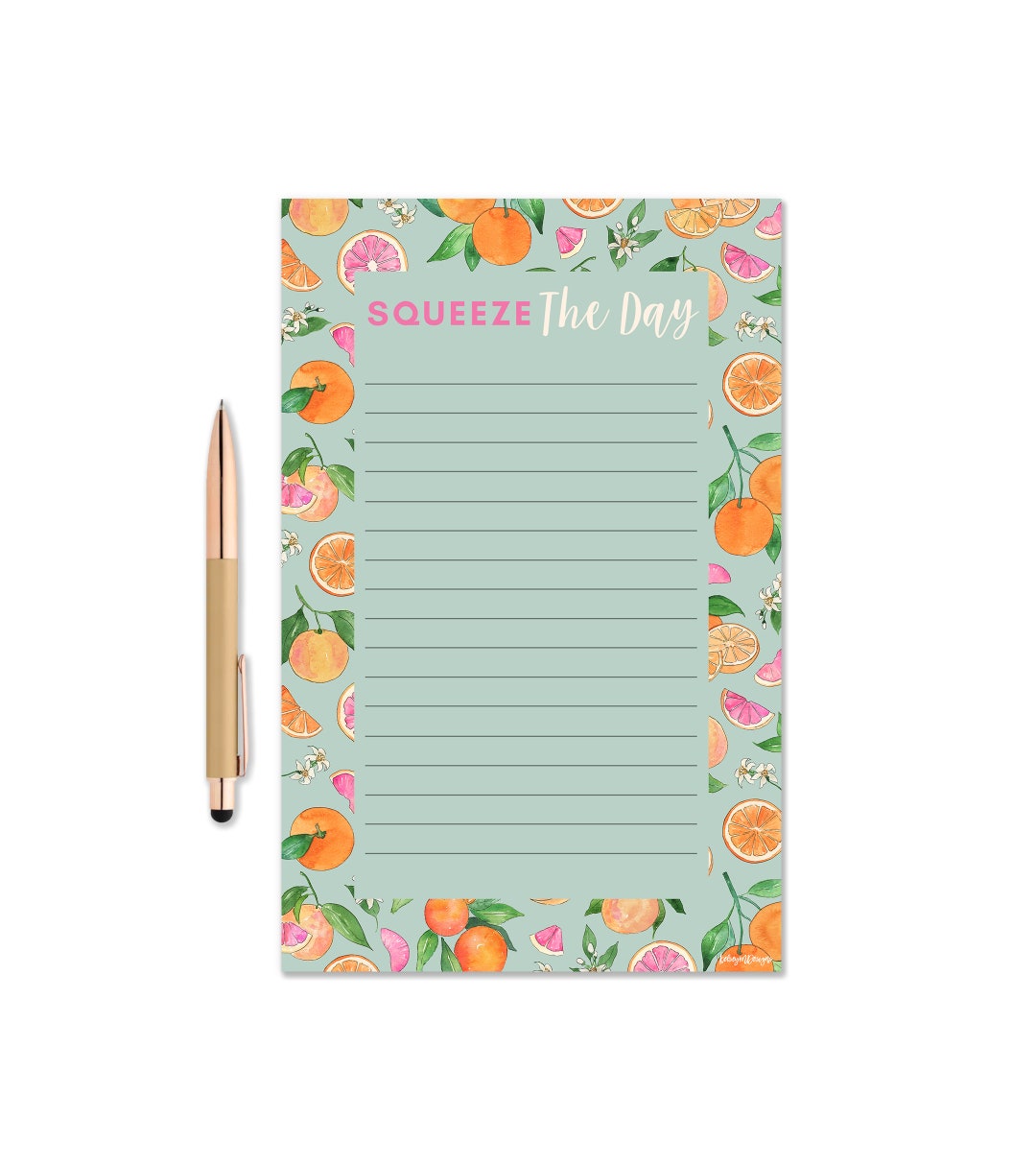 Squeeze the Day Notepad, Watercolor Notepad, Grapefruit and Oranges ...