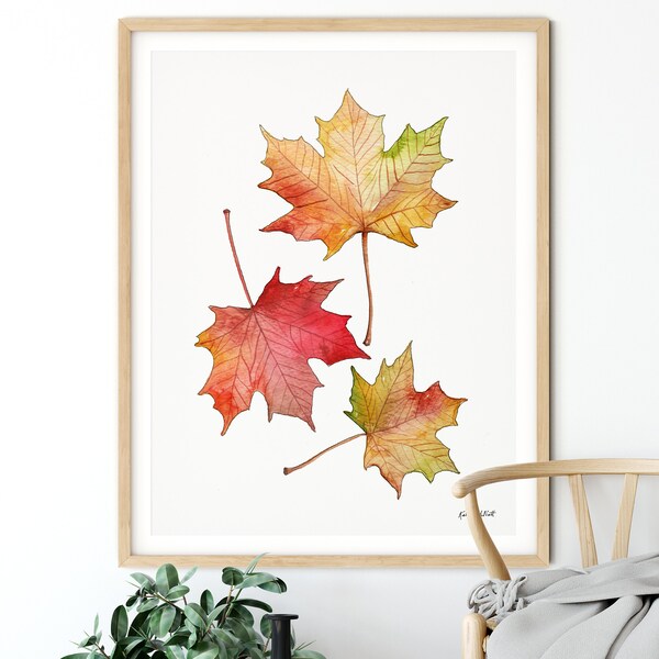 Fall Leaves Print - Etsy