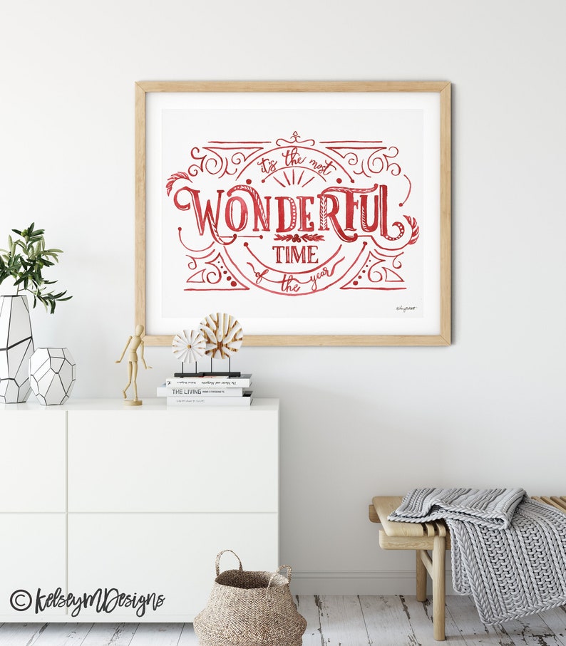 It's the Most Wonderful Time of the Year Watercolor - Etsy