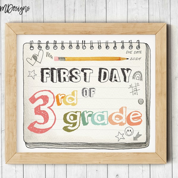 3rd Grade Sign - Etsy