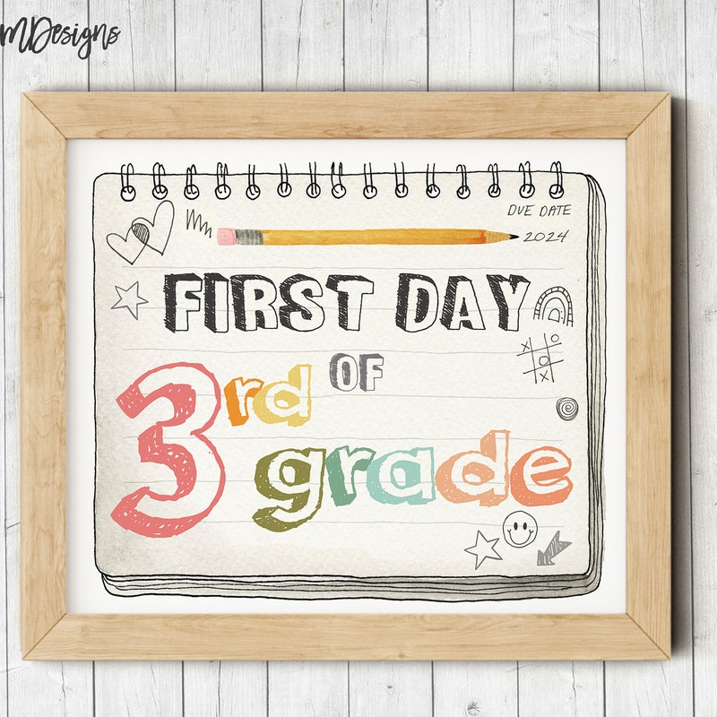 3rd Grade Sign - Etsy