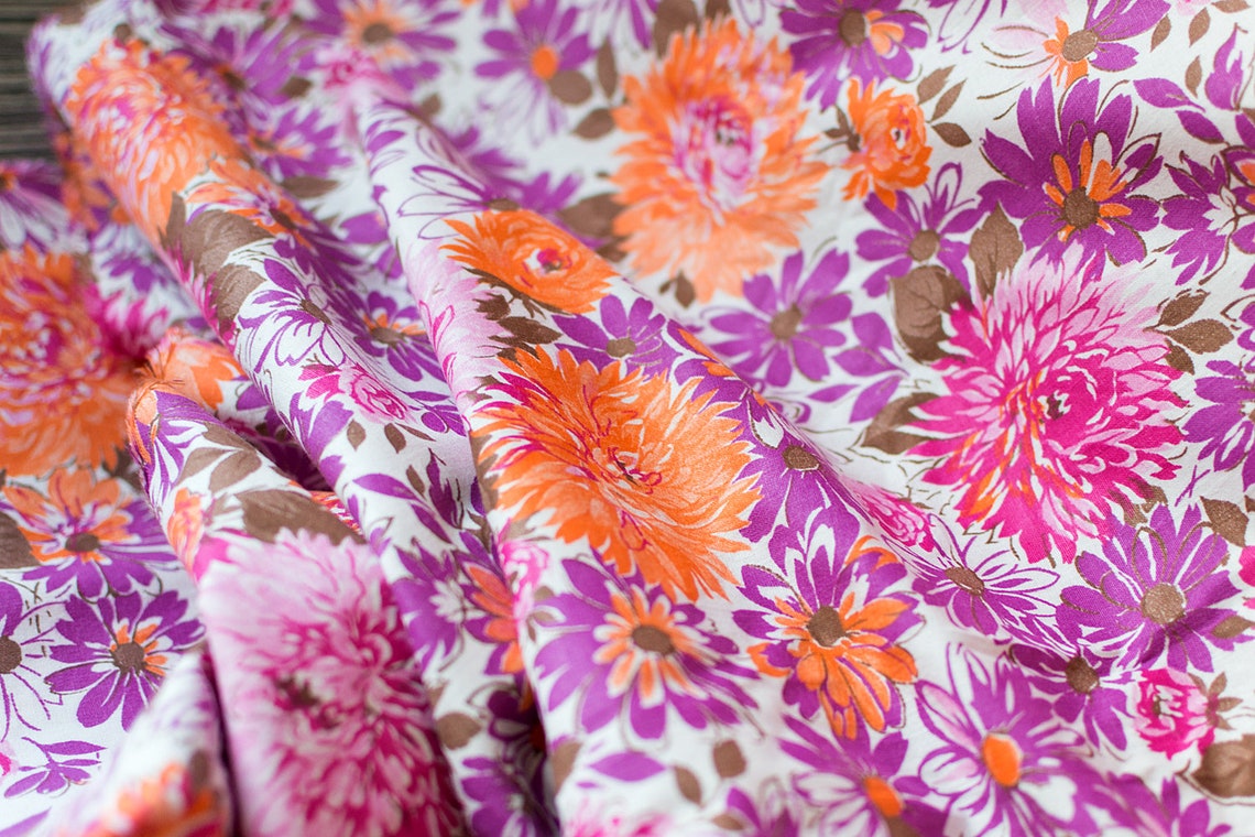 Floral Calico Chintz Stoff 4,37 Meter lang | 400 cm, Astern Garten ...