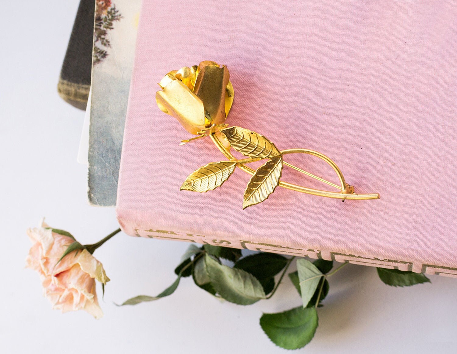Vintage Brosche Goldene Rose Statement Sowjetische oder | Etsy