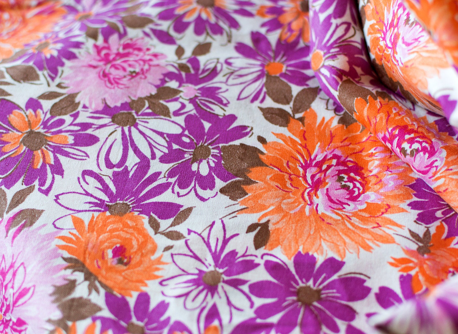 Floral Calico Chintz Stoff 4,37 Meter lang | 400 cm, Astern Garten ...