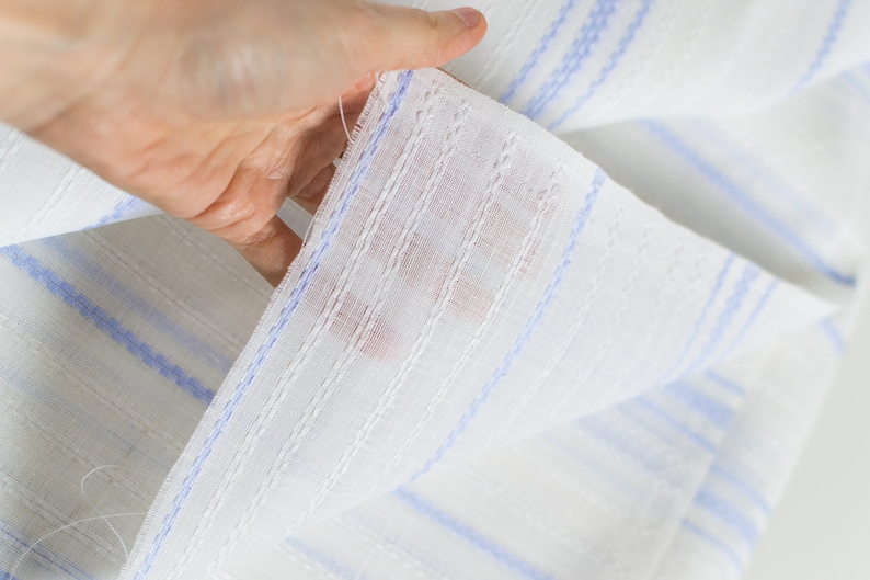 Striped Gauze Fabric 2.13 Yards Long 195 Cm Mixed Fibers | Etsy