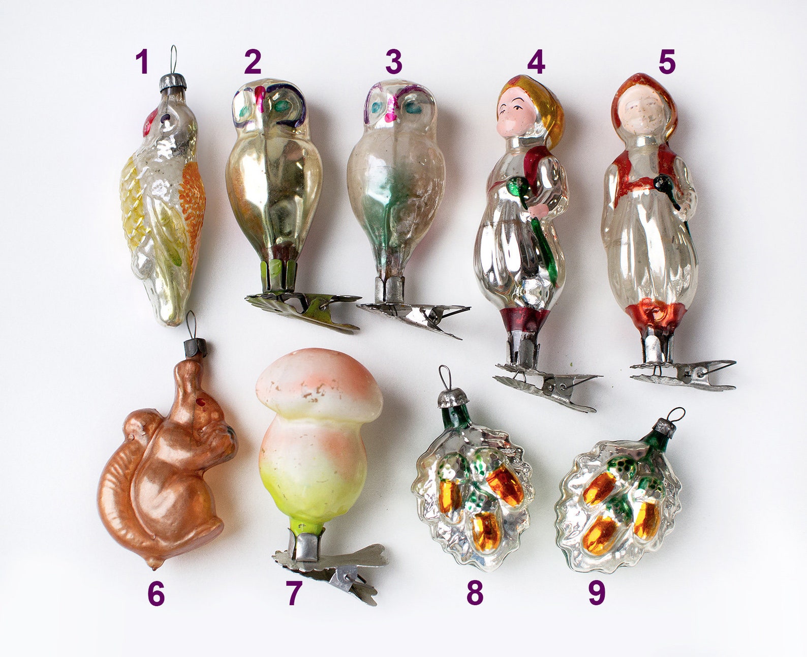 Vintage Soviet Glass Christmas Ornament Xmas Tree Decor - Etsy