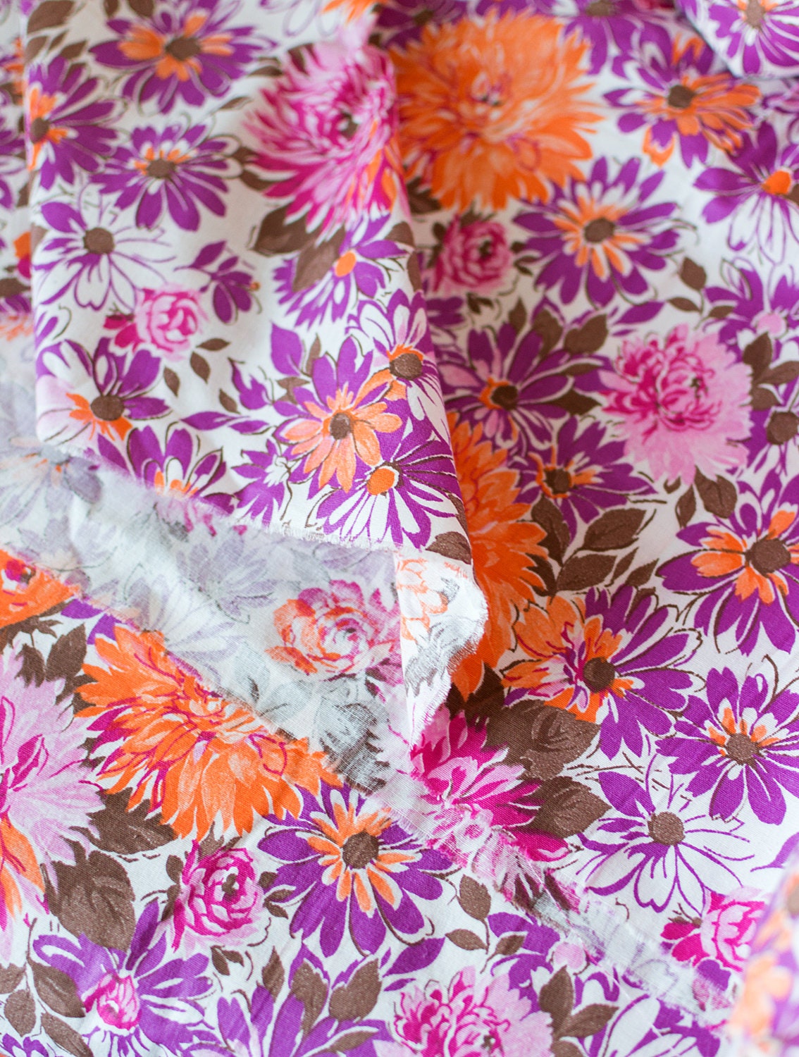 Floral Calico Chintz Stoff 4,37 Meter lang | 400 cm, Astern Garten ...