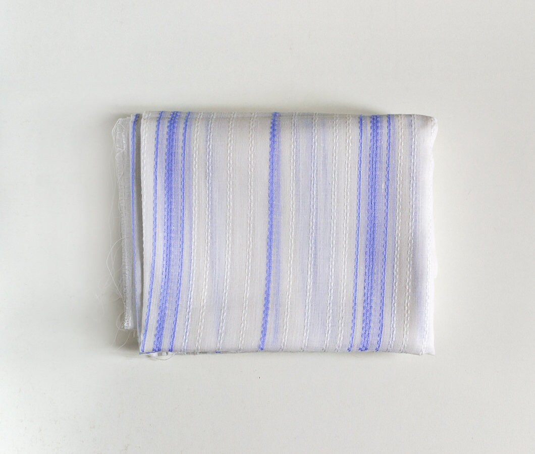 Striped Gauze Fabric 2.13 yards long 195 cm mixed fibers | Etsy