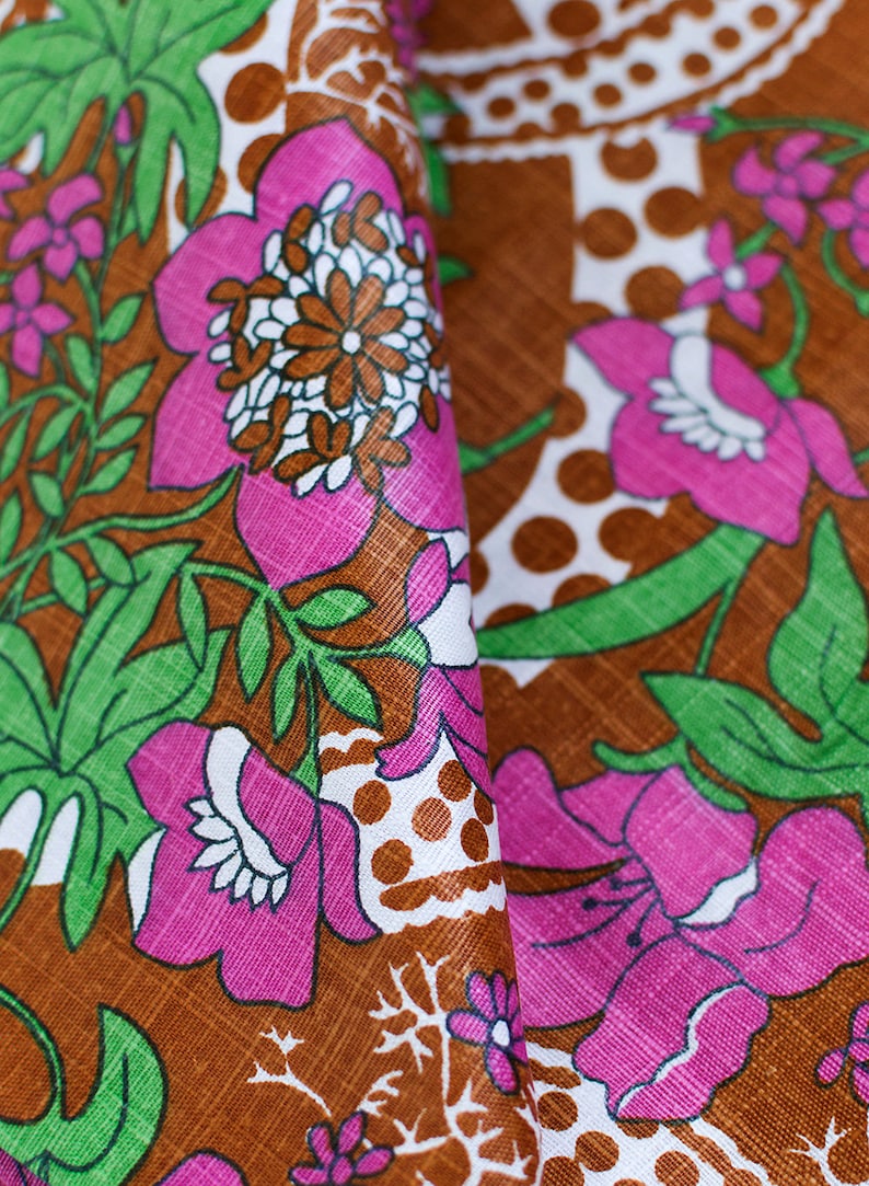 Floral Abstract Linen Fabric 8.6 Yards 790 Cm Vintage - Etsy