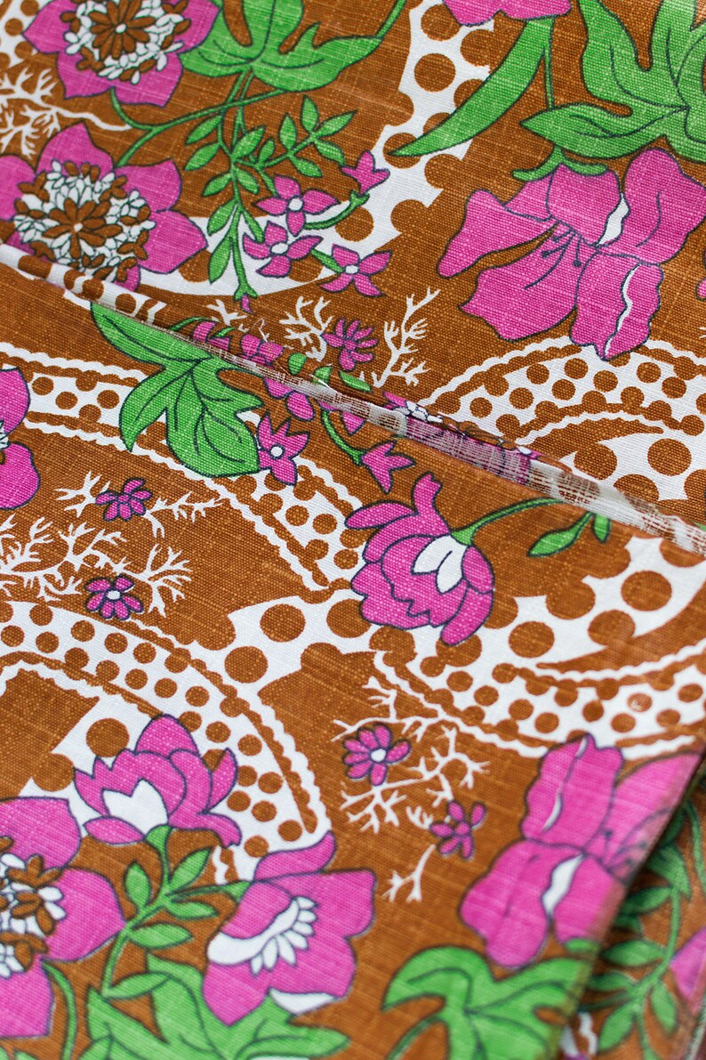 Floral Abstract Linen Fabric 8.6 Yards 790 Cm Vintage - Etsy