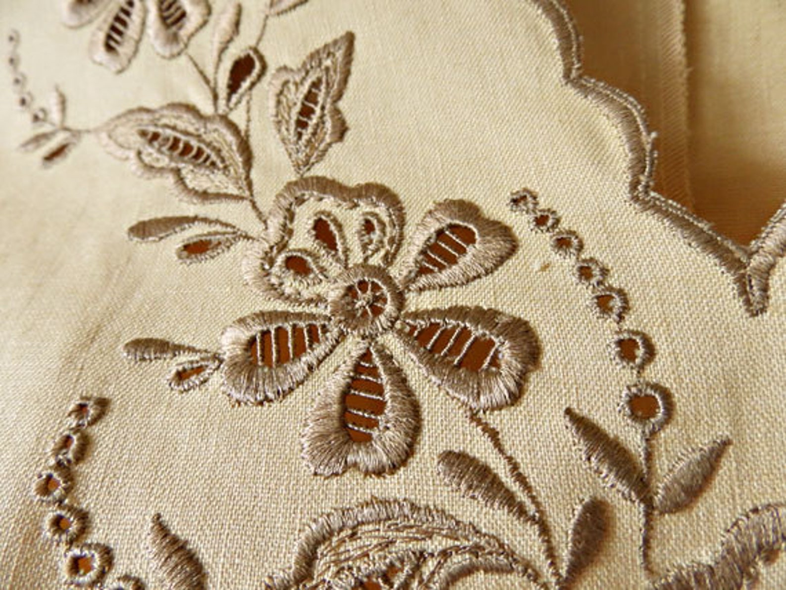 Vintage Linen Beige Dress 70s, Soviet Era Women's Clothing, Vintage ...