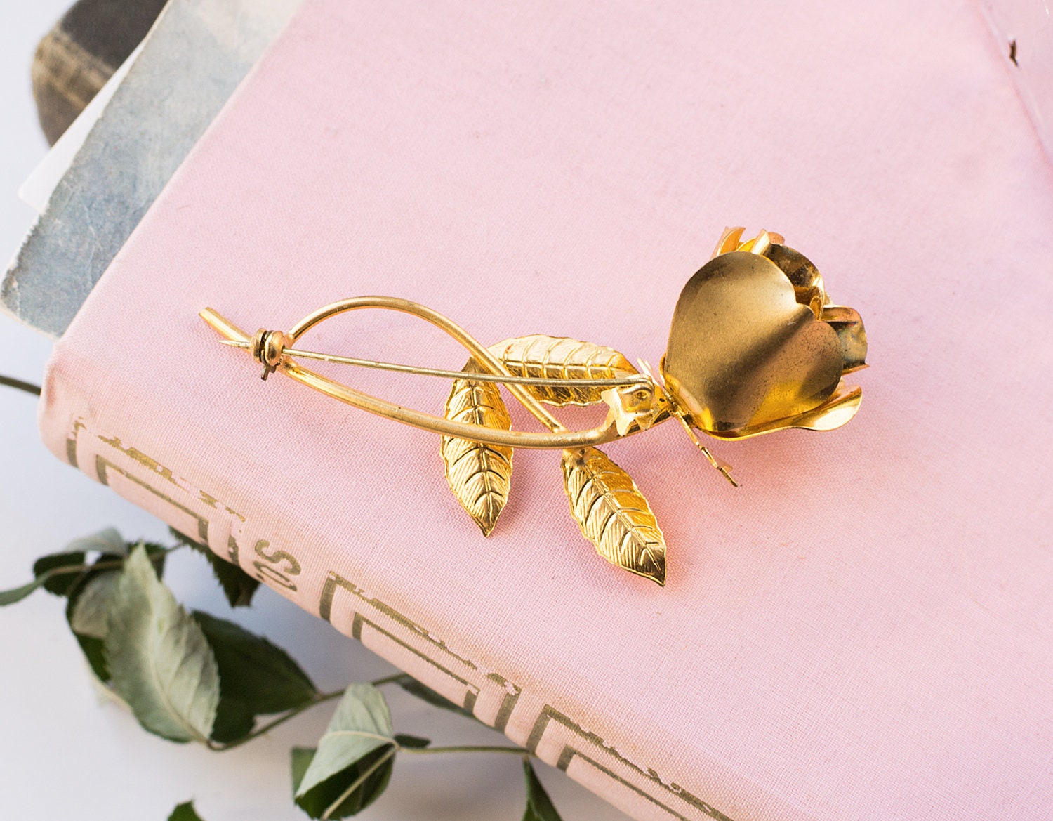 Vintage Brosche Goldene Rose Statement Sowjetische oder | Etsy