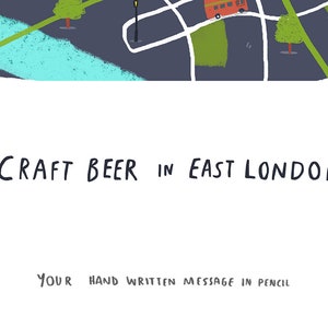 Craft Beer in East London Map Illustrated Print Map Print Map ...