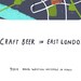 Craft Beer in East London Map Illustrated Print Map Print Map ...