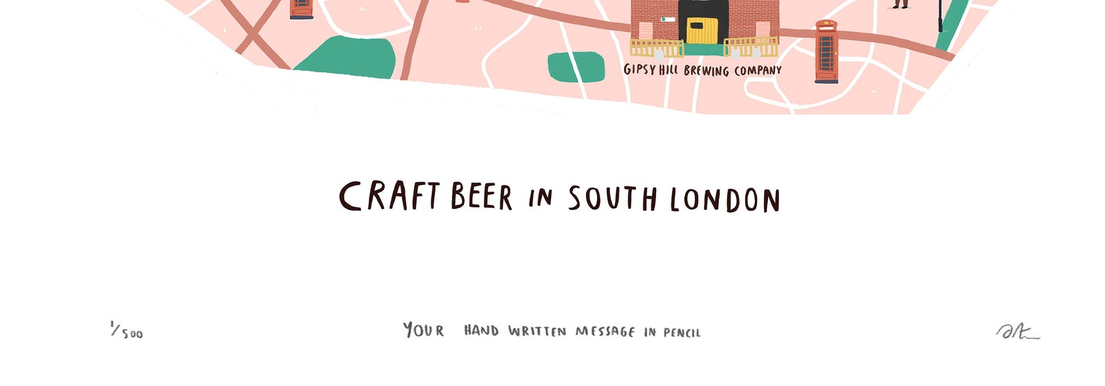 Craft Beer in South London Map Illustrated Print Map Print - Etsy