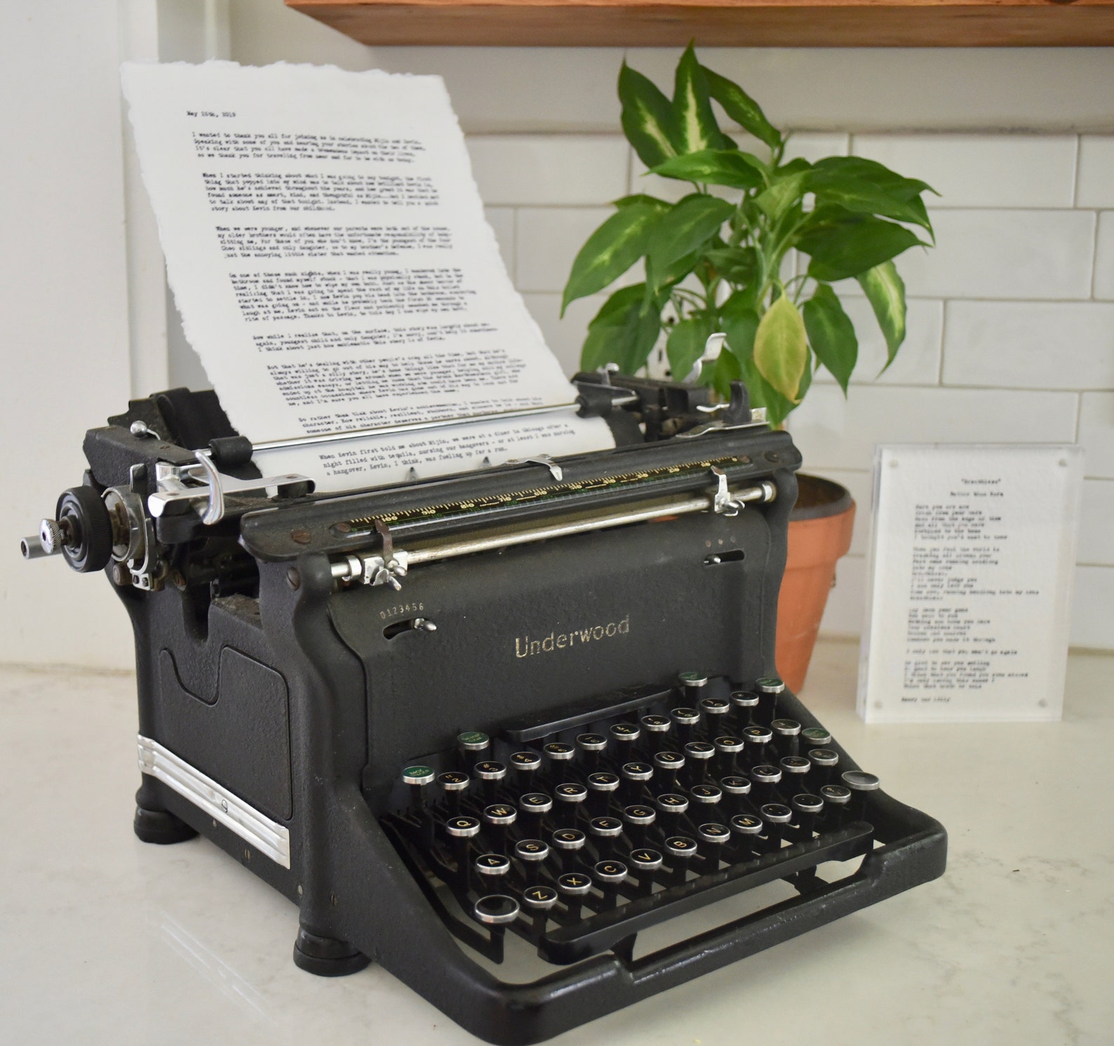 HAND TYPED 2nd Anniversary L TYPEWRITER L Personalized Cotton ...