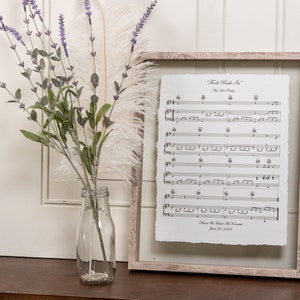 Custom Music Sheet Art, Personalized First Anniversary Gift, Cotton ...