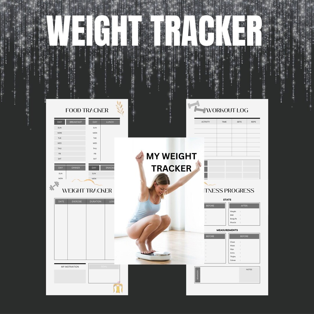 Printable Weight Tracker | Self Care Wellness | Health Planner ...