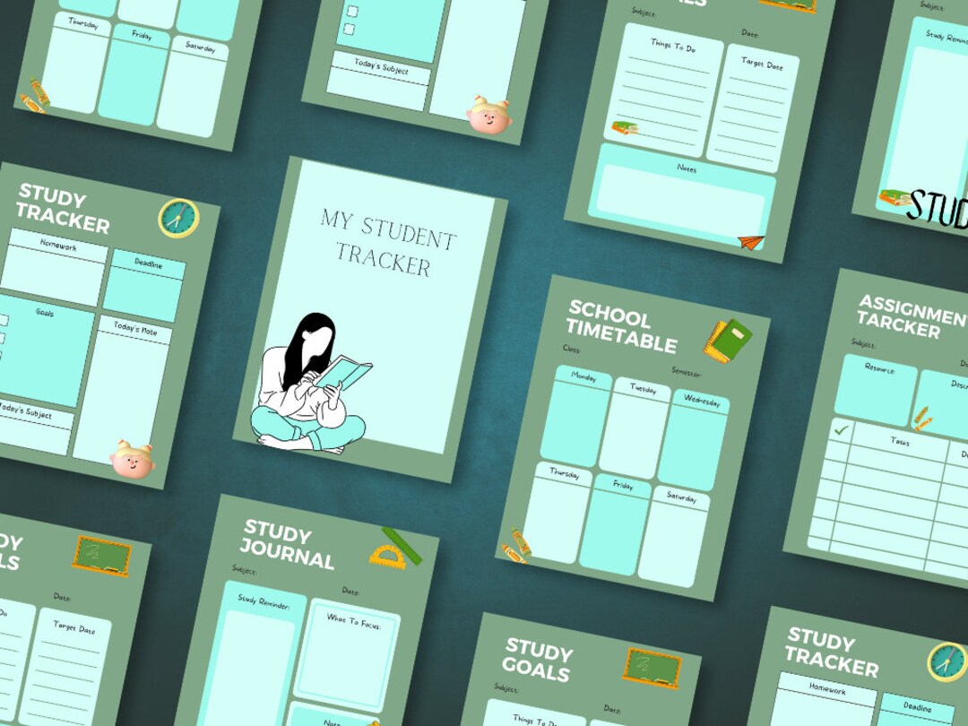 Editable Study Tracker | Study Planner | Study Tracker | Assignment ...