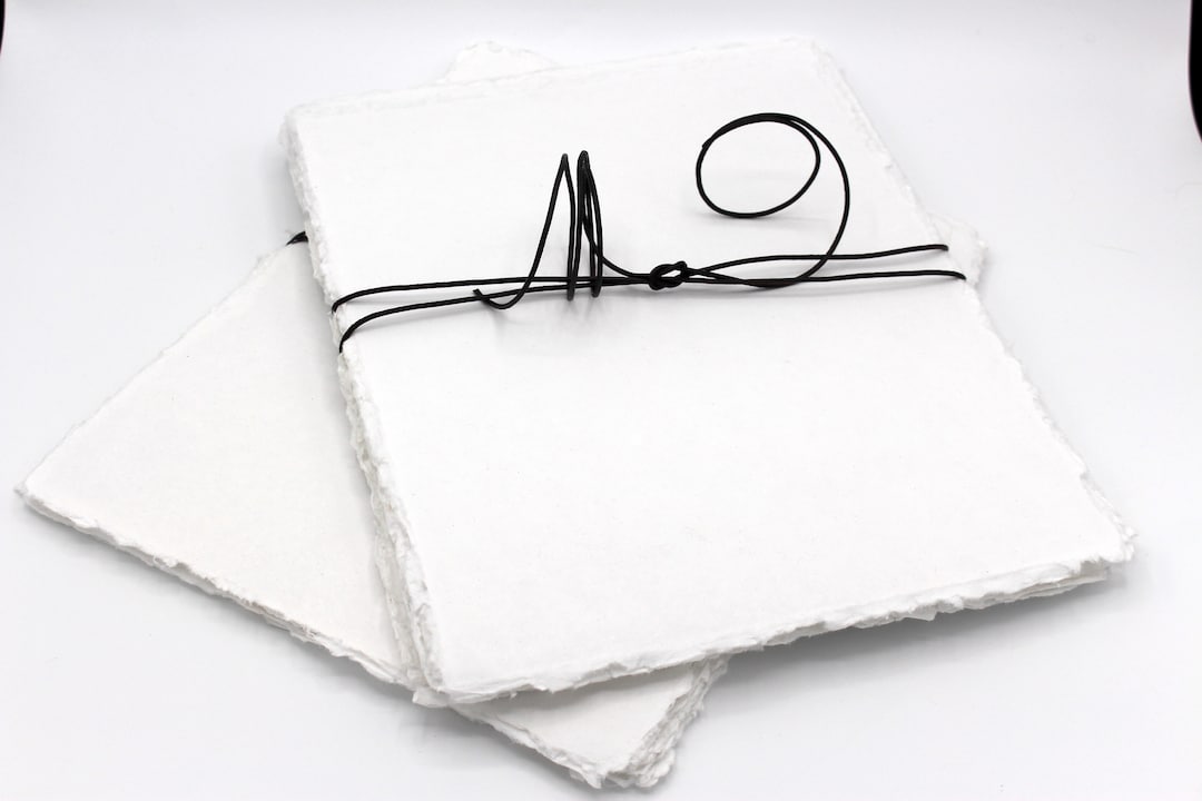 White Cotton Paper 8.5 X 11'', Scrapbooking Paper , Hand Made Cotton ...