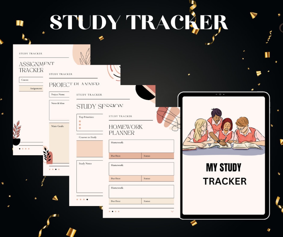 Printable Study Tracker | Study Planner | Study Tracker | College Plan ...