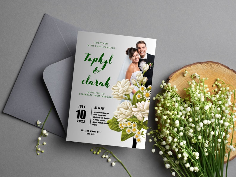 Editable Wedding Invitation Card Template, Digital Wedding IV Card ...